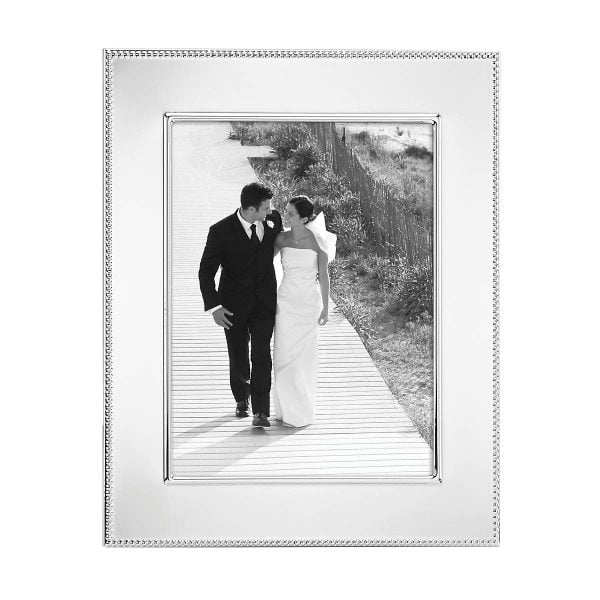 Silverplated Engravable Beaded Picture Frame - Gilson's Engraving ...
